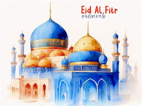 Premium Psd Eid Al Fitr Eid Mubarak Greeting Card Design With