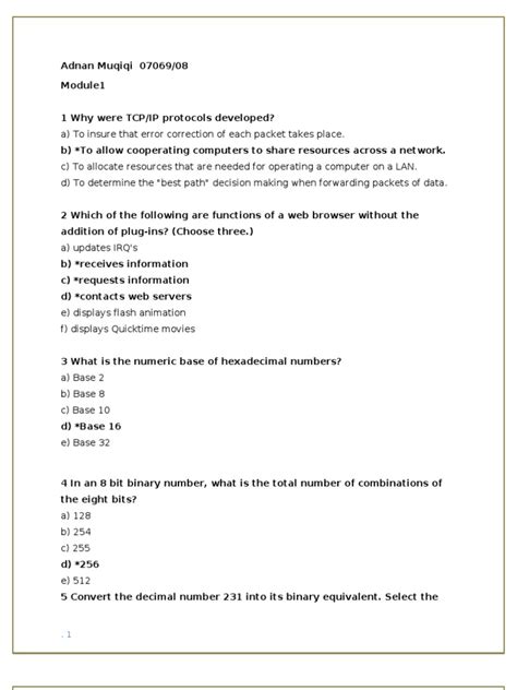 module1 exam pdf network interface controller computer network
