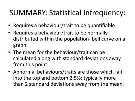 Ppt Definitions Of Abnormal Behaviour Statistical Infrequency And Deviation From Social Norms