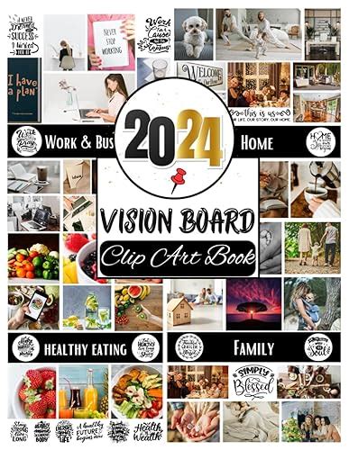 2024 Vision Board Clip Art Book Create Your Awesome 2024 With Vision