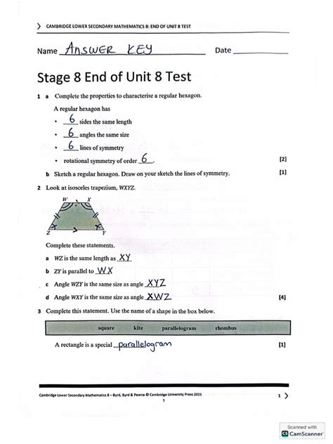 stage 8 end of unit test answer key pdf
