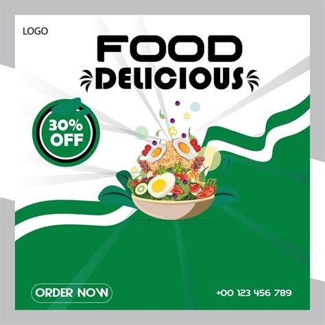 Premium Vector Food Poster Design Template