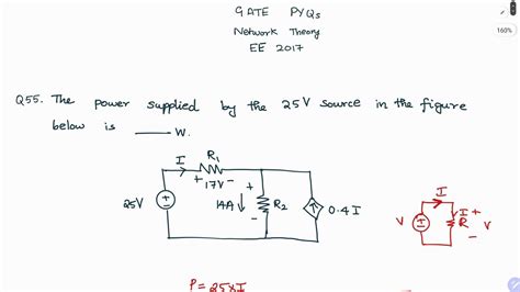 Network Theory Gate Pyq Question 55 Ram Balaji S Youtube