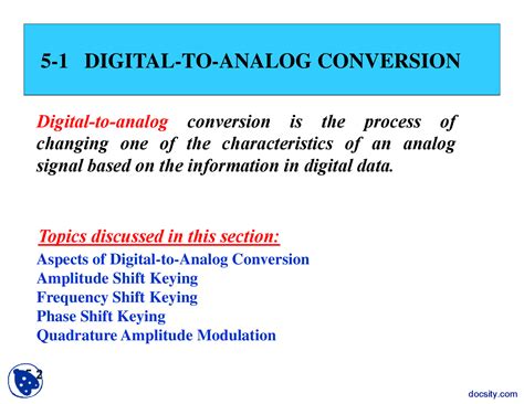 digital to analog conversion i advanced data communication systems