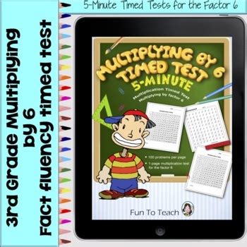 Multiplication Timed Test Assessment Multiplication Practice 3rd Grade By 6s