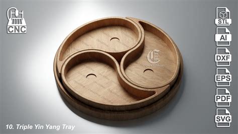 10 Trays Pack V2 Files For Cnc 4 Stl 6 Stl Dxf Svg Etsy