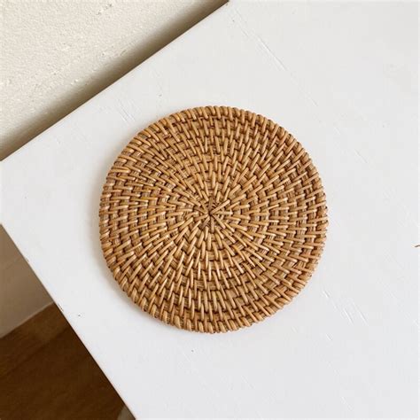 Round Table Mats Rattan Placemat Handmade Woven In Grandado