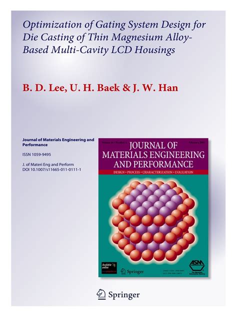 Optimization Of Gating System Design For Diecasting Of Thin Magnesium