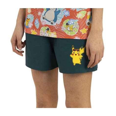 Pikachu Pokémon Tropical Teal Shorts Women Pokémon Center Canada