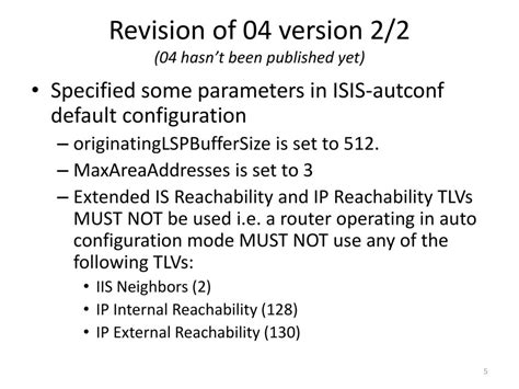 ISIS Auto Configuration Draft Ietf Isis Auto Conf 03 Ppt Download