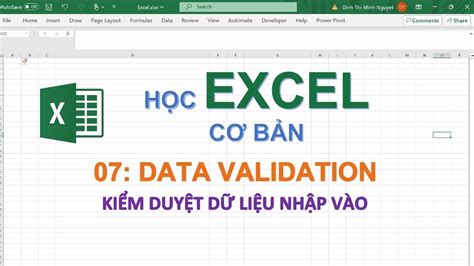Cách Giới Hạn Dữ Liệu Nhập Vào Trong Excel Active Learning For All