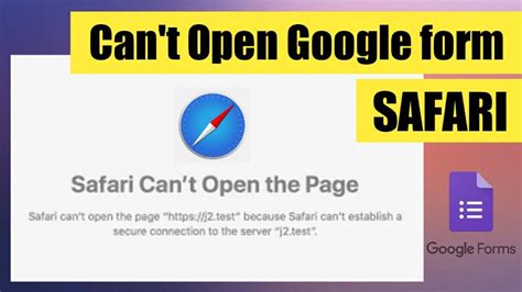 SAFARI Can T Open The Page Google Form YouTube