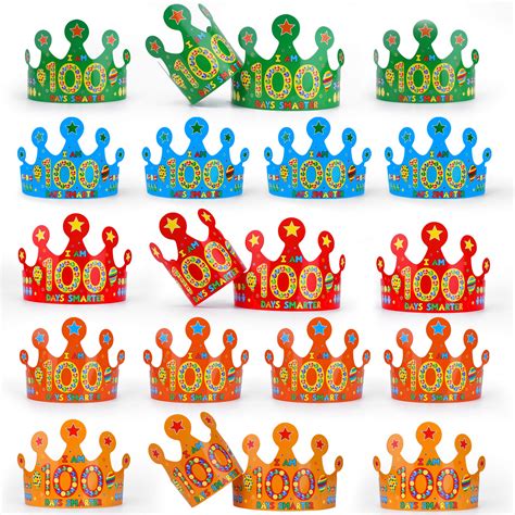Buy Duaiai35 Pieces 100 Days Paper Crowns 100th Day Of School