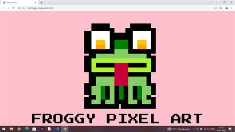 Github Abhilipsasahoo Froggy Pixel Art Using Css A Pixel Art Of A