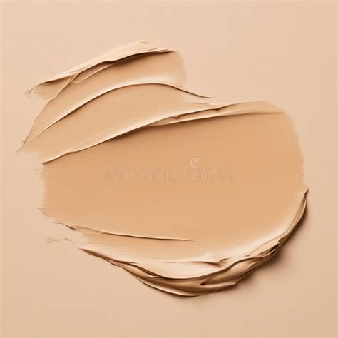 Liquid Foundation Makeup Smear Beige Tone Cosmetic Cream Swatch