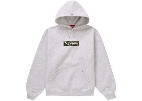 Supreme Box Logo Hooded Sweatshirt Fw23 Ash Grey Dripclub