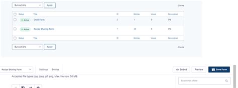 Im Trying To Achieve To Display The Entries To A New Post Im Using Nested Forms Get Help