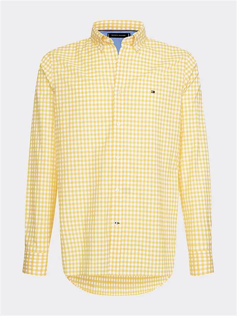 Slim Fit Hemd Mit Vichy Karo Gelb Tommy Hilfiger