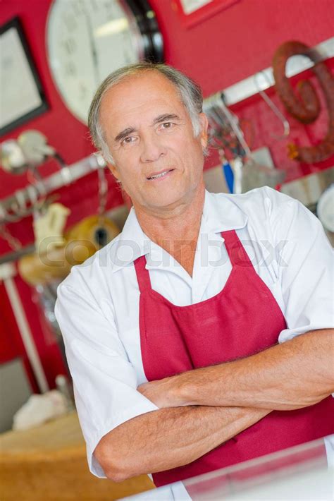 Old Butcher Stock Image Colourbox