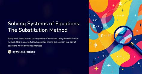 Solving Systems Of Equations The Substitution Method