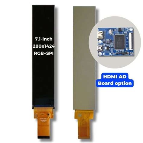 71 Inch Ips Tft Stretched Bar Lcd Rgbspi 280x1424