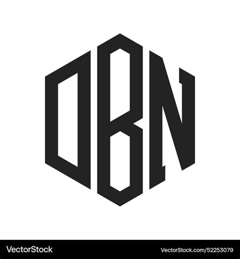Dbn Logo Design Initial Letter Monogram Royalty Free Vector Vectorstock