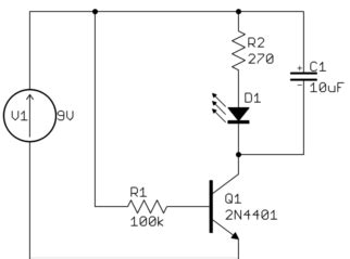 Led Simple Transistor Capacitor Circuit Question Electrical Engineering Stack Exchange