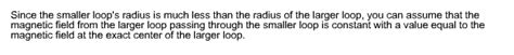 solved a large circular loop with a radius band a current