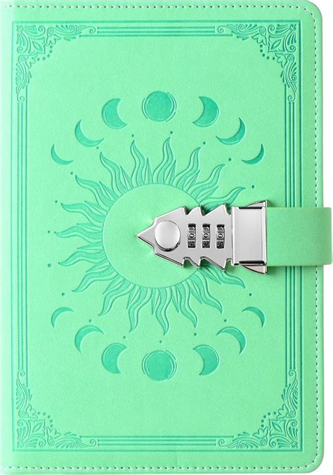 ZXHQ Nachfüllbares Leder Tagebuch mit Schloss für Frauen und Mädchen