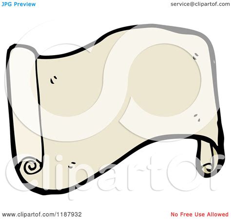 Cartoon Of A Paper Scroll Royalty Free Vector Illustration By