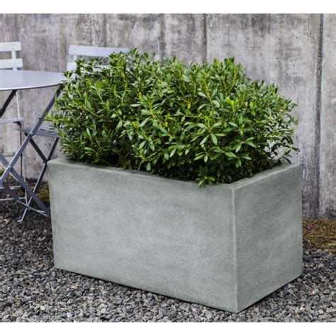 Metropolis Rectangle Concrete Planter Large Kinsey Garden Decor