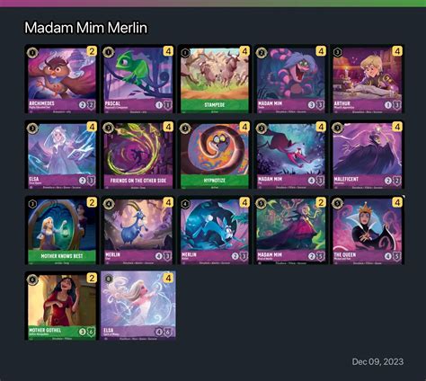 Madam Mim Merlin Lorcana Deck Disney Lorcana