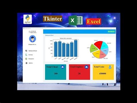 Créer un Tableau de Bord avec Python Tkinter avec des données Excel ...