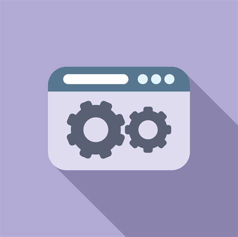 Browser Settings Icon With Gears Illustration 46040875 Vector Art At Vecteezy