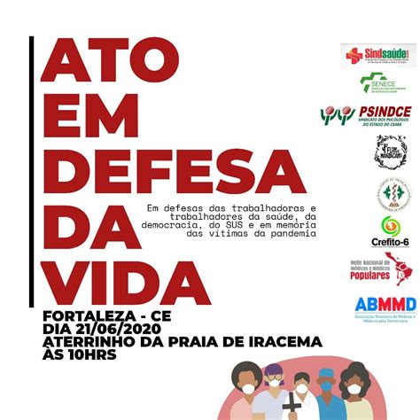 Ato Em Defesa Da Vida Do Sus E Da Democracia Abmmd