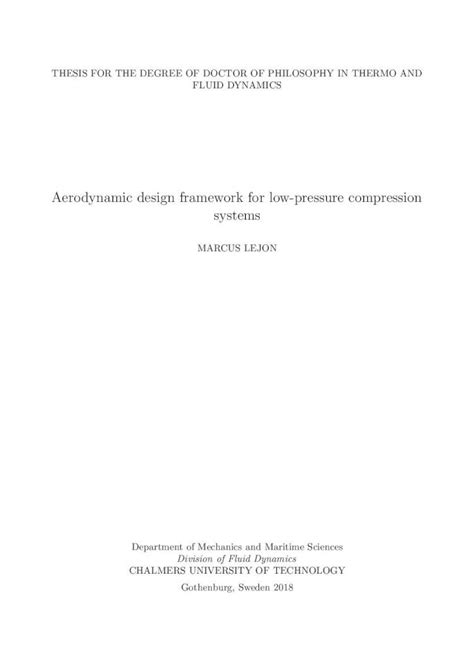 PDF Aerodynamic Design Framework For Low Pressure Aircraft Engine Manufacturers Strive To
