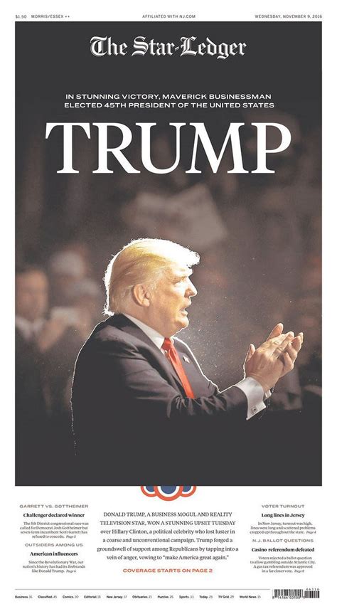 See How Trumps Victory Was Covered On Newspaper Front Pages Across The