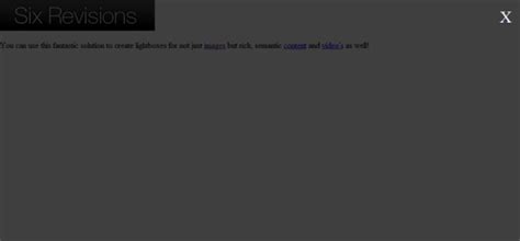 Semantic CSS3 Lightboxes Tutorial