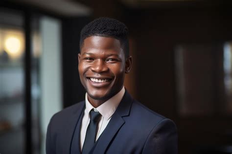 Premium Ai Image A Man In A Suit Smiles At The Camera