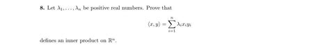 Solved Let λ λn be positive real numbers Prove that Chegg com