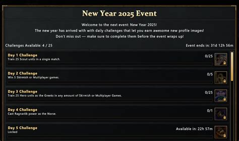 New Year 2025 Event Not Updating Report A Bug Age Of Empires Forum
