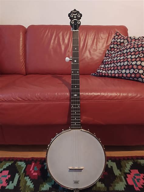 Saga 5 String Banjo Openback Video Reverb