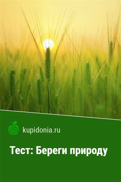 Тест Береги природу
