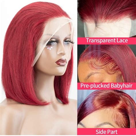 Hair Human Hair 99j Burgundy 13x4 Hd Lace Front 1in Wig Poshmark