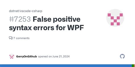 False Positive Syntax Errors For Wpf · Issue 7253 · Dotnetvscode