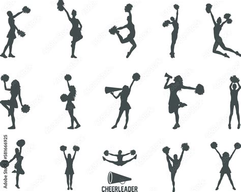 Cheerleader Silhouette Cheerleader Svg Cut Files Cheer Svg Cheer