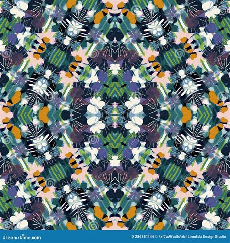 Modern Patchwork Grid Pattern With Fabric Effect Design Seamless Contemporary Quilt Inspired