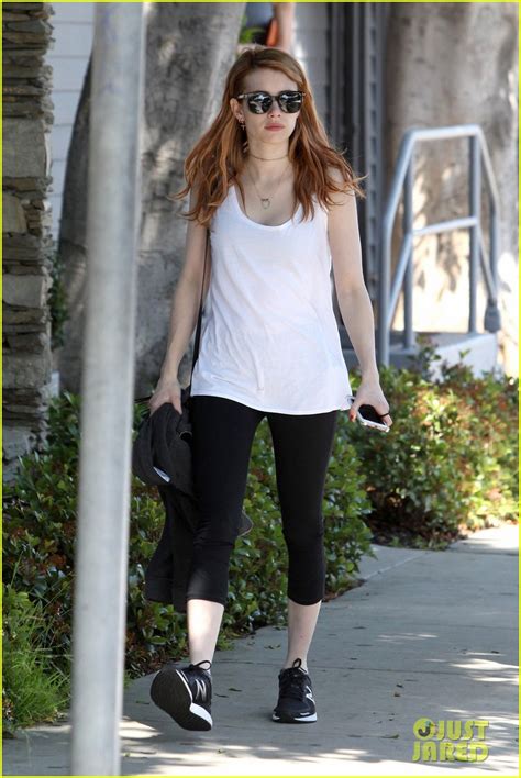 Emma Roberts Starts Her Week Off With A Workout Photo 3628191 Emma Roberts Photos Just