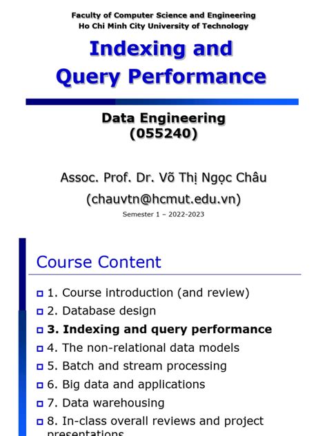 Data Engineering Indexing And Query Performance Updated Pdf