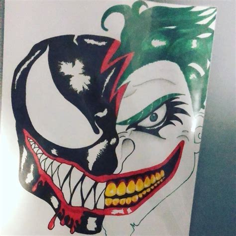 Half Venom Half Joker By Blu3doodlez On Deviantart